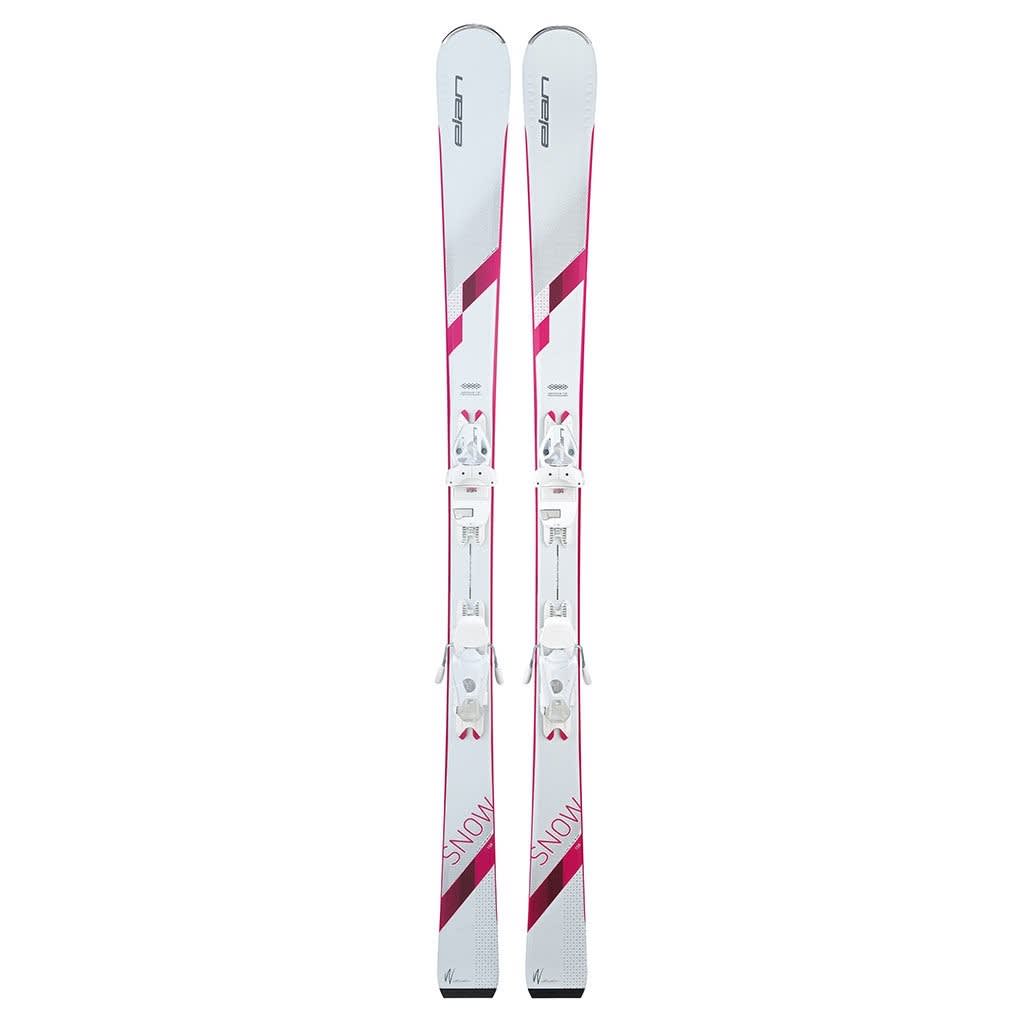 Pink Skis In Snow